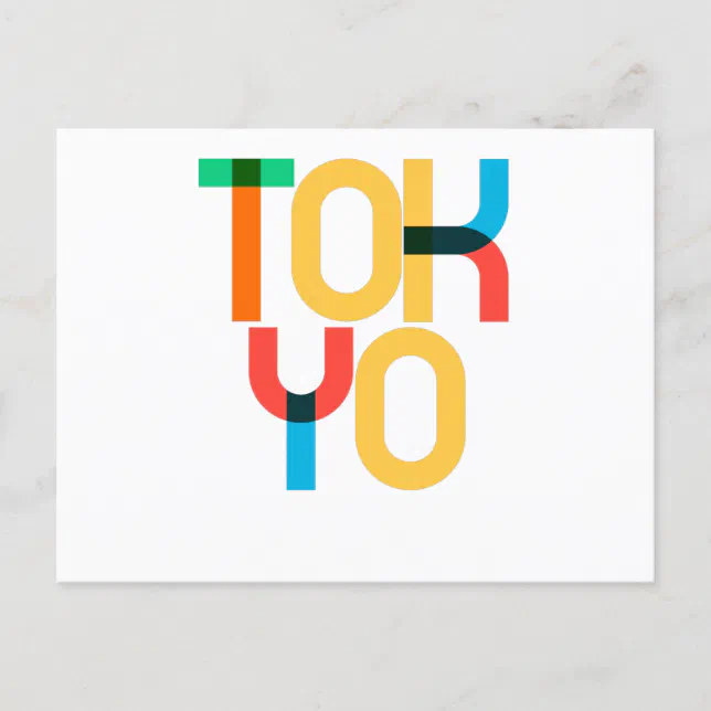 Tokyo Japan Pop Art Letters Postcard | Zazzle
