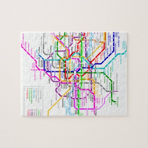 Tokyo Japan Subway Map Jigsaw Puzzle | Zazzle