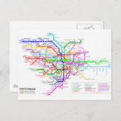 Tokyo Japan Subway Map Postcard | Zazzle