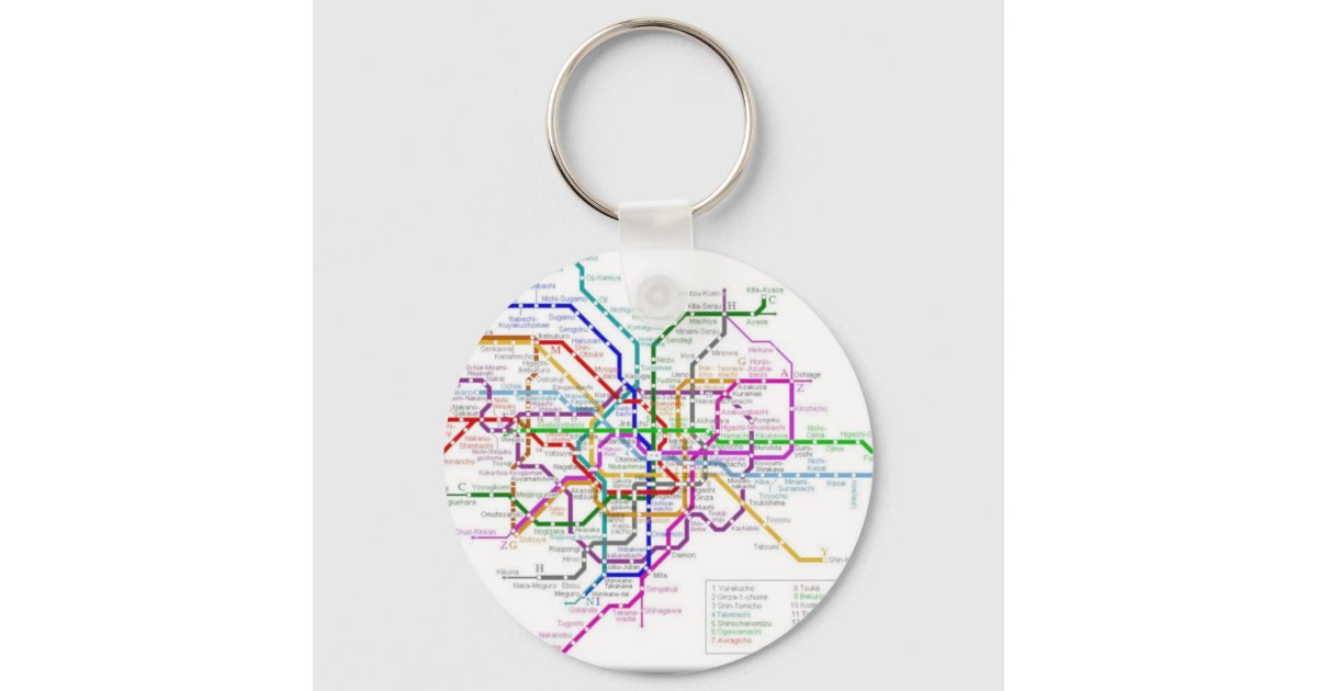 Tokyo Metro Map Keychain | Zazzle