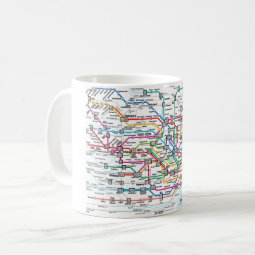 Tokyo Subway Map Mug | Zazzle
