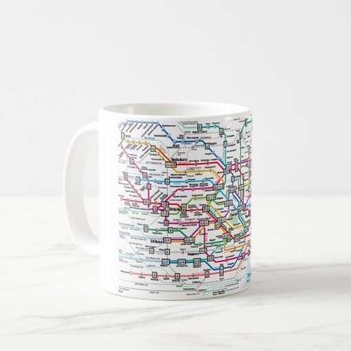 Tokyo Subway Map Mug | Zazzle