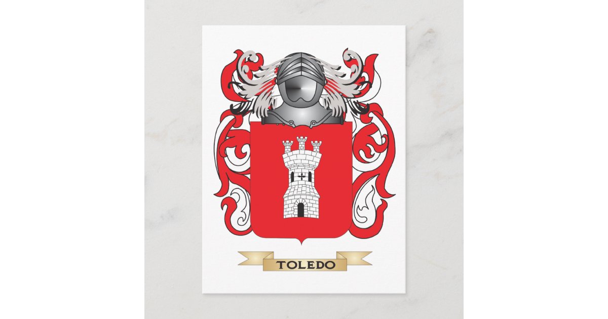 Toledo Family Crest (Coat of Arms) Postcard | Zazzle