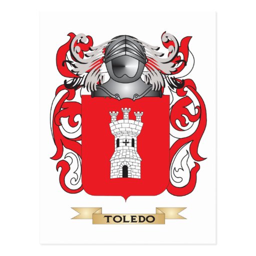 Toledo Family Crest (Coat of Arms) Postcard | Zazzle