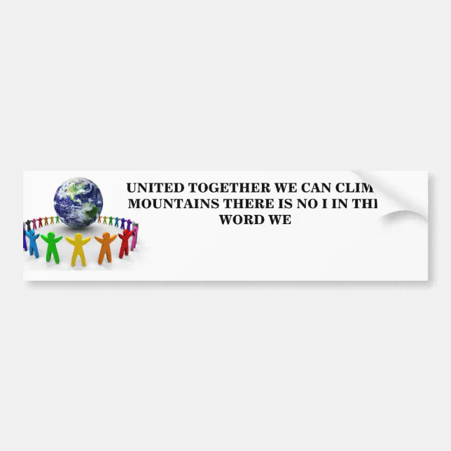 TOLERANCE AND UNITY BUMPER STICKER | Zazzle