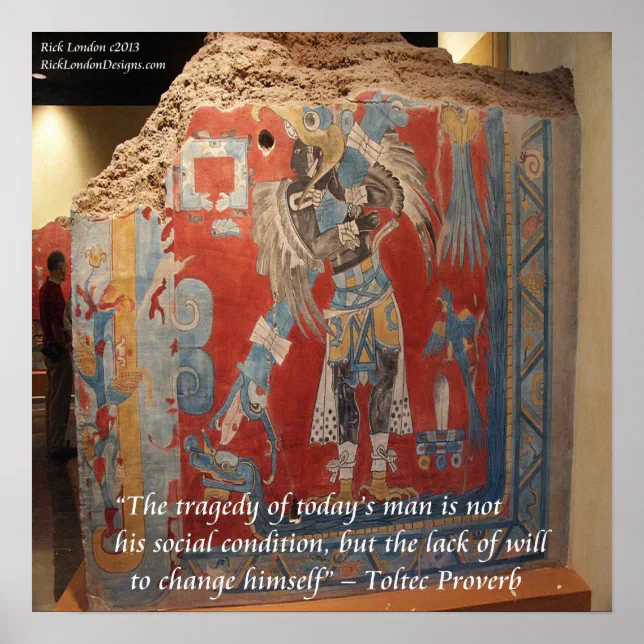Toltec Empire Brilliantly Painted W/Proverb Poster | Zazzle