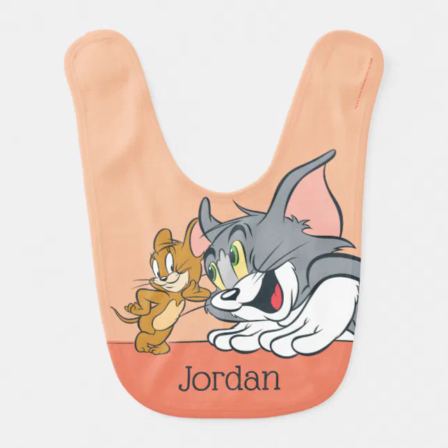 Tom and Jerry Best Buds Baby Bib | Zazzle