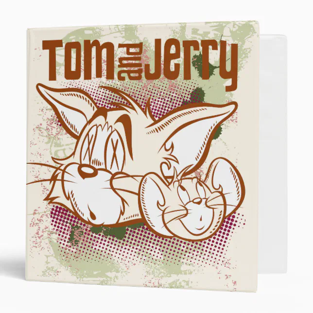 Tom and Jerry Brown and Green Binder | Zazzle