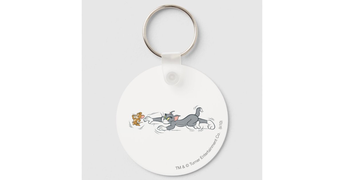 Tom and Jerry Chase Keychain | Zazzle