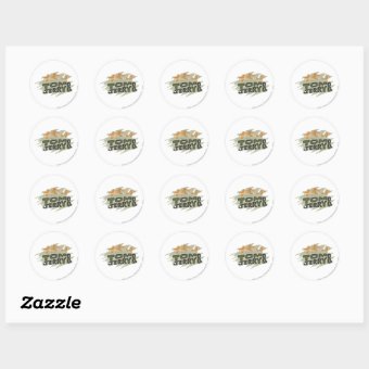 Tom and Jerry Chase Logo Classic Round Sticker | Zazzle