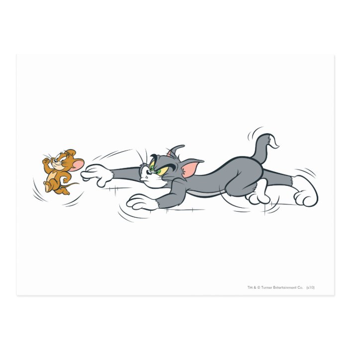 Tom and Jerry Chase Postcard | Zazzle.com