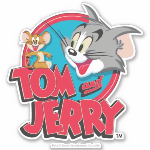 Tom and Jerry Classic Logo Sticker | Zazzle