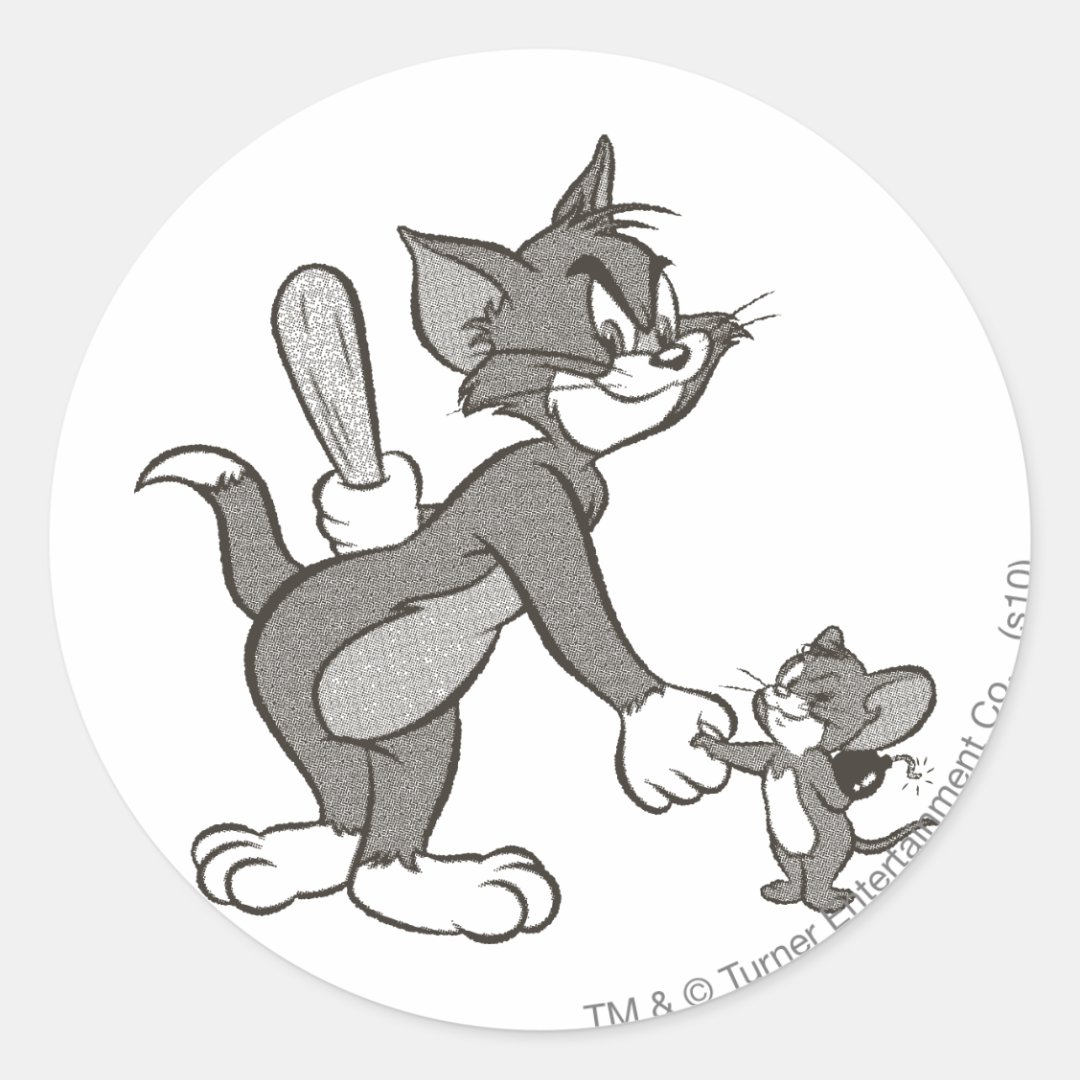Tom And Jerry Deceitful Handshake Classic Round Sticker | Zazzle