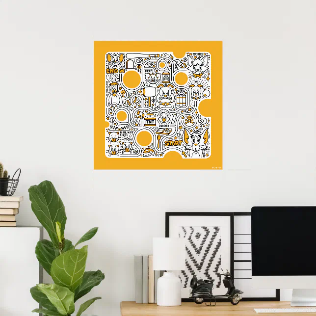 Tom and Jerry Doodle Art Poster | Zazzle