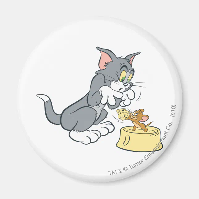 Tom and Jerry Feed The Cat Magnet | Zazzle