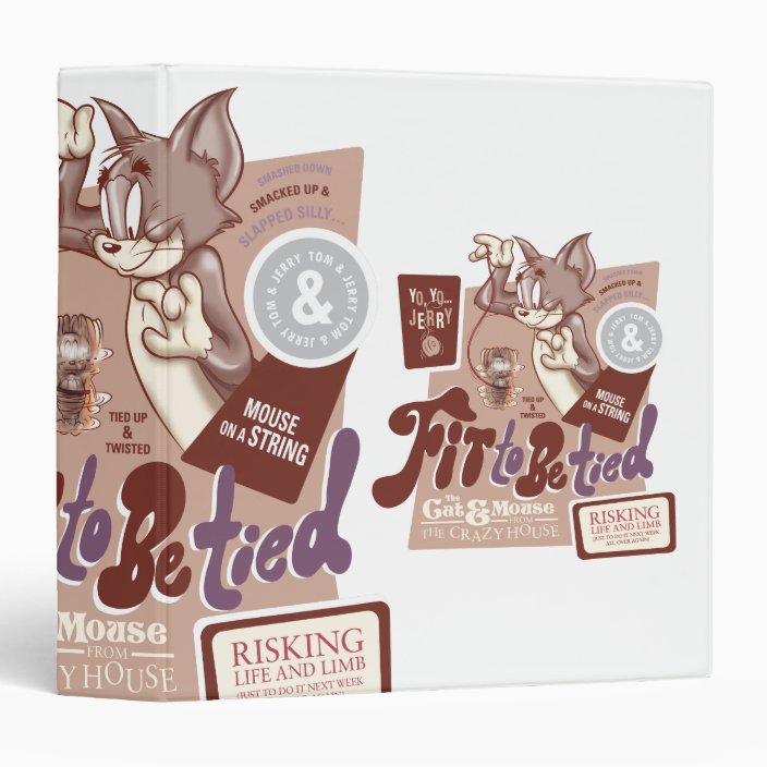 Tom and Jerry Fit To Be Tied Binder | Zazzle.com