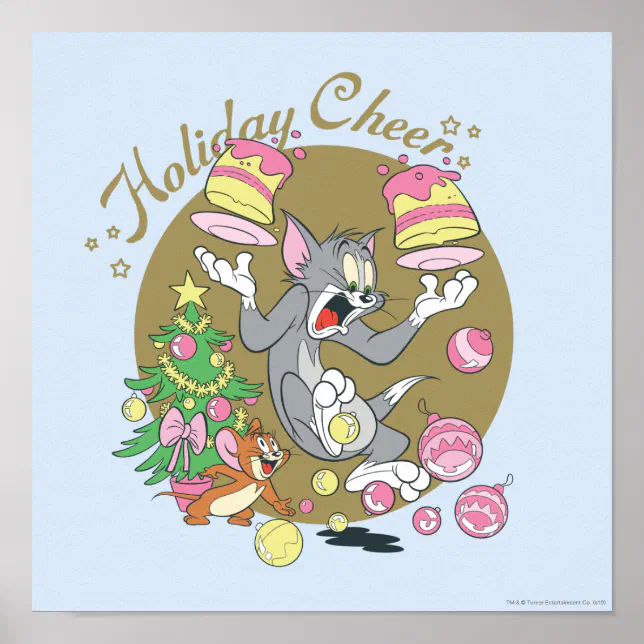 Tom and Jerry Holiday Cheer Poster | Zazzle