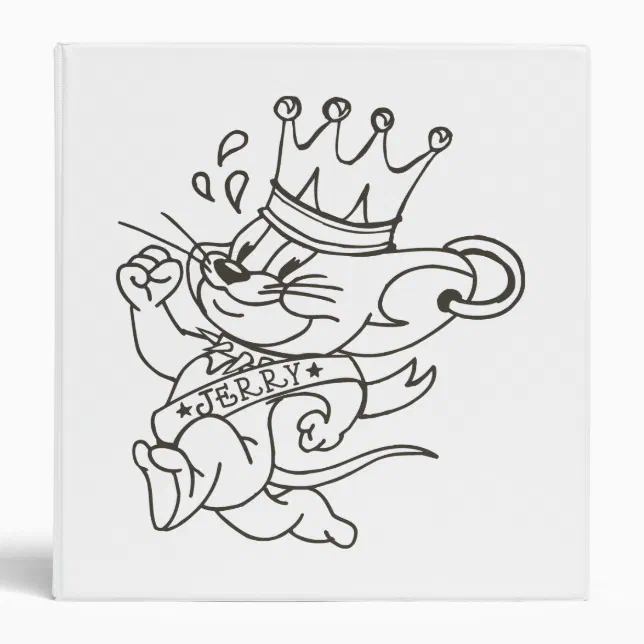 Tom and Jerry King Jerry 3 Ring Binder | Zazzle