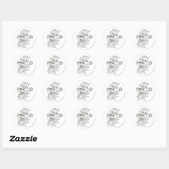 Tom and Jerry King Jerry Classic Round Sticker | Zazzle