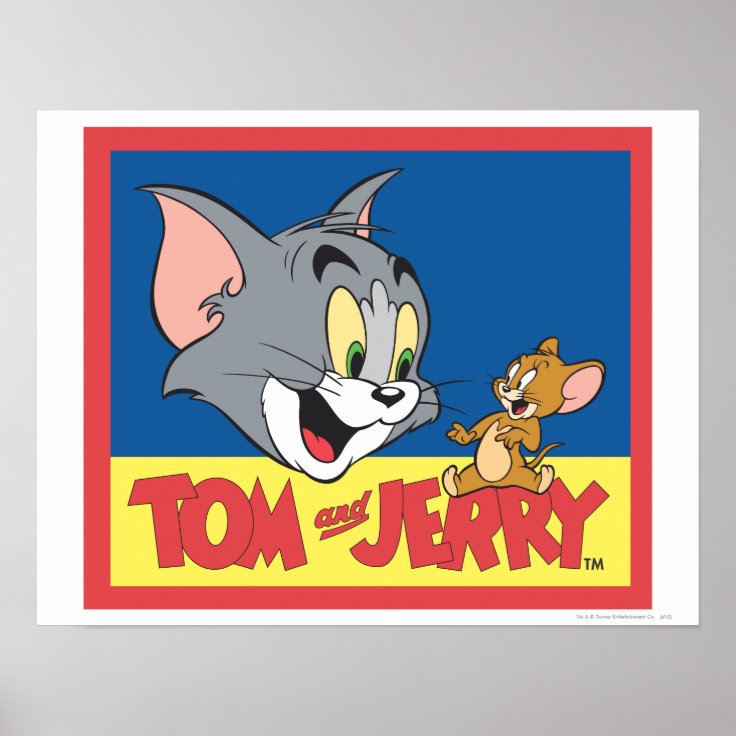 Tom And Jerry Logo Flat Poster | Zazzle