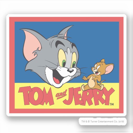 Tom And Jerry Logo Flat Sticker | Zazzle