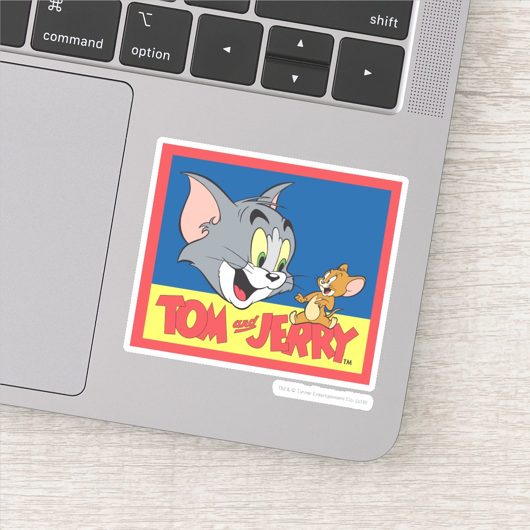 Tom And Jerry Logo Flat Sticker | Zazzle