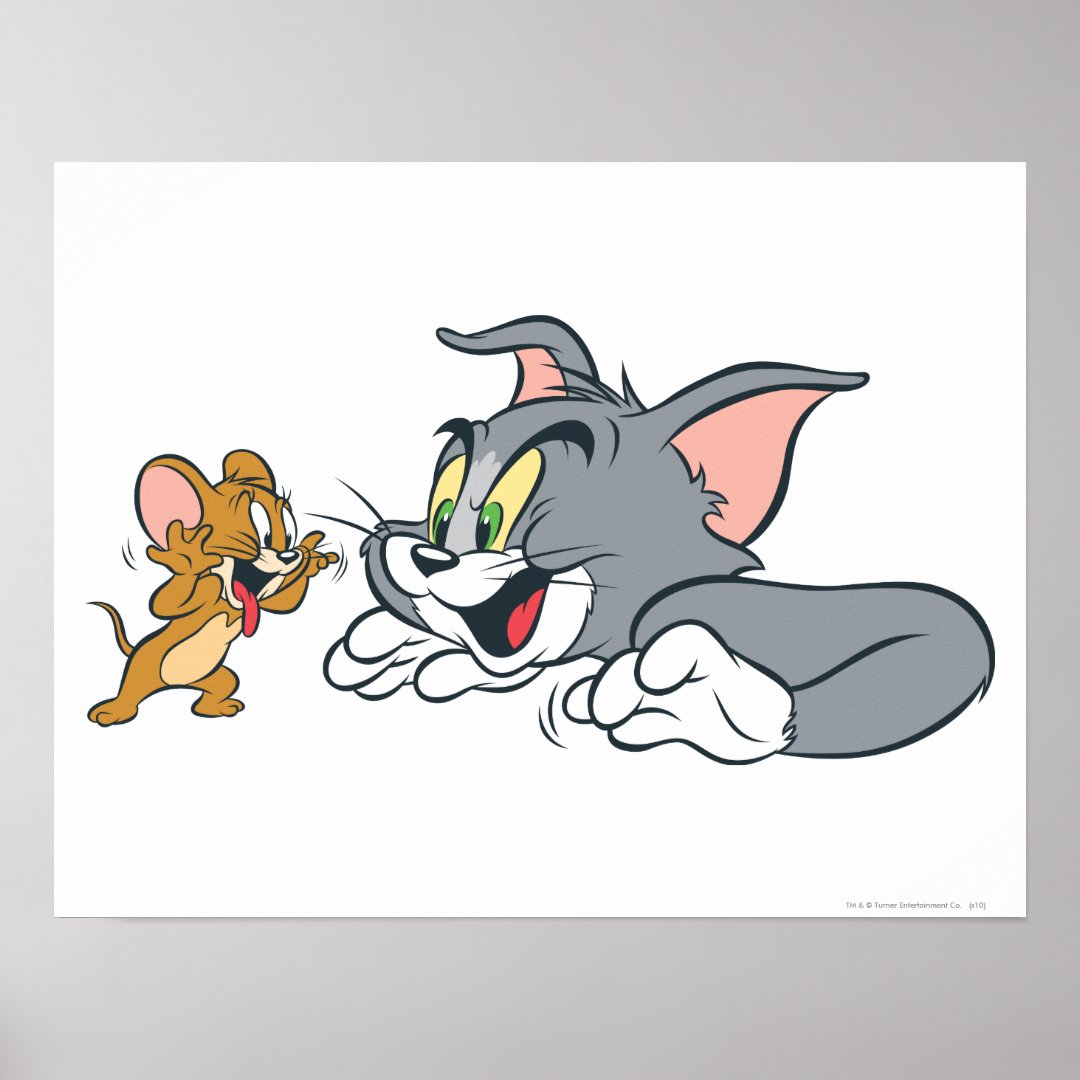 Tom and Jerry Make Faces Poster | Zazzle