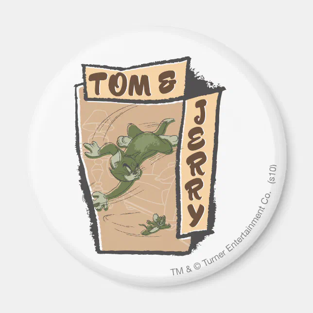 Tom and Jerry On A Tan Couch Magnet | Zazzle