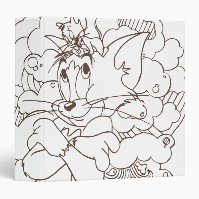 Tom and Jerry Outline Binder | Zazzle