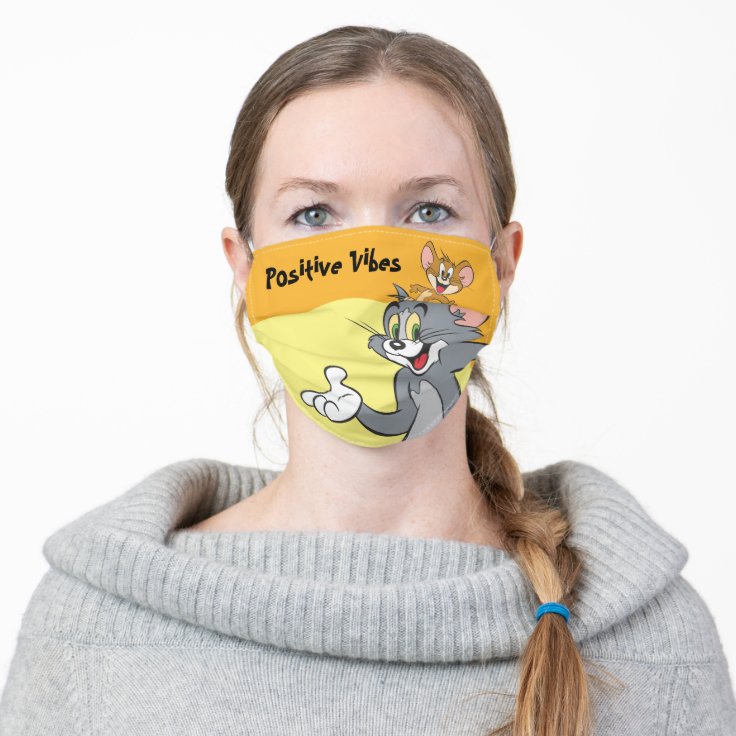 Tom and Jerry Pair Adult Cloth Face Mask | Zazzle