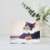 Tom And Jerry Read a Book Postcard | Zazzle