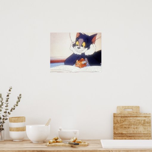 Tom And Jerry Read a Book Poster | Zazzle