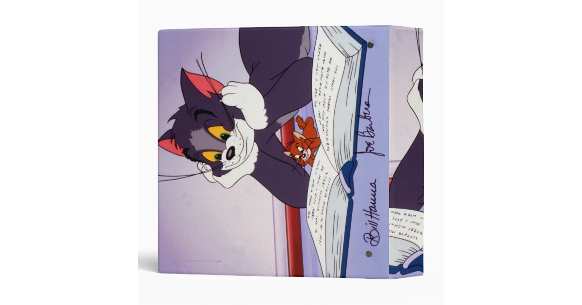 Tom And Jerry Reading Book Autographed Binder | Zazzle