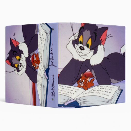 Tom And Jerry Reading Book Autographed Binder | Zazzle