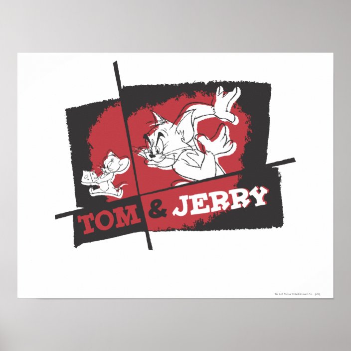 Tom and Jerry Red and Black Poster | Zazzle.com