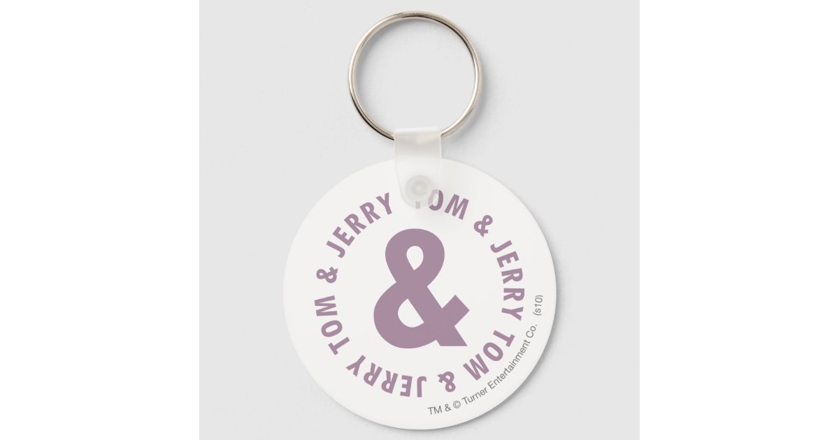 Tom and Jerry Round Logo 10 Keychain | Zazzle