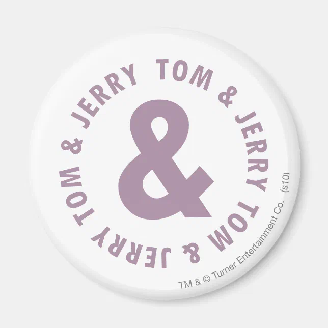 Tom and Jerry Round Logo 10 Magnet | Zazzle