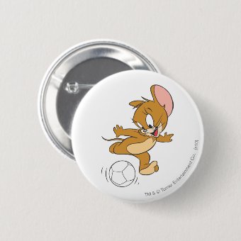 Tom and Jerry Soccer (Football) 2 Button | Zazzle