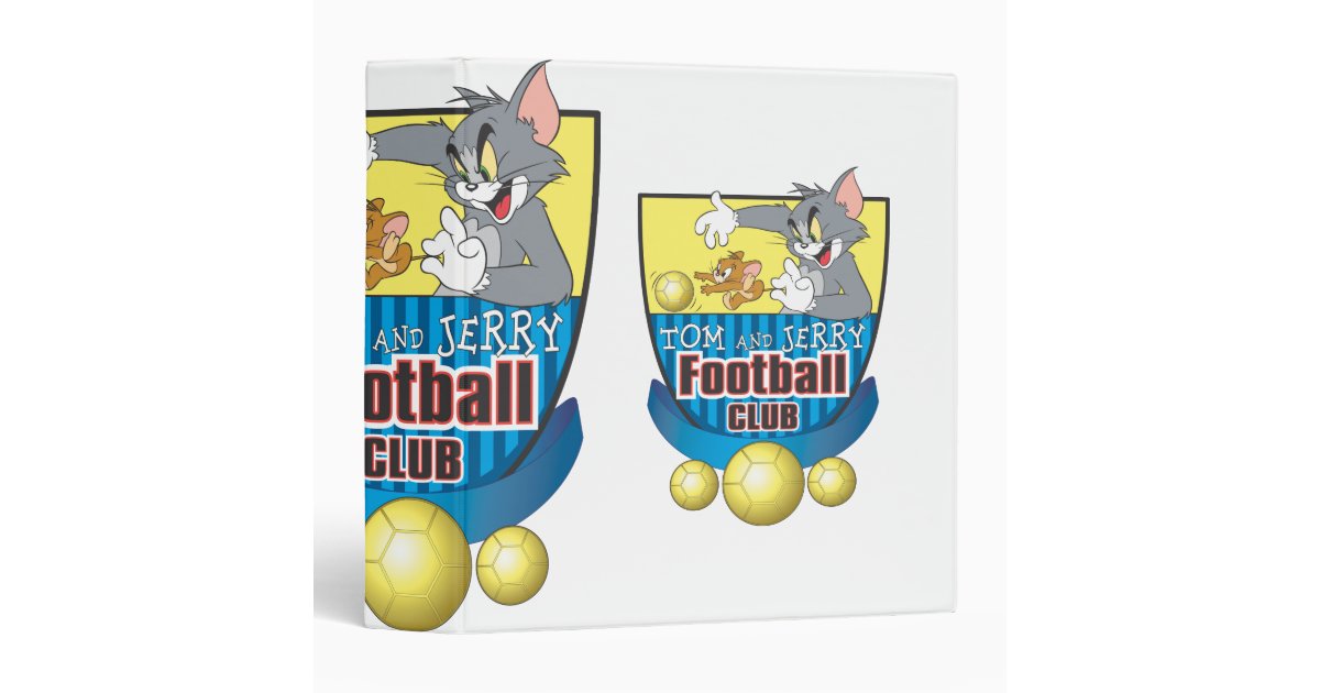 Tom and Jerry Soccer (Football) 5 Binder | Zazzle