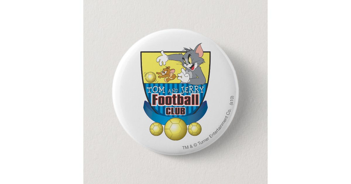 Tom and Jerry Soccer (Football) 5 Button | Zazzle