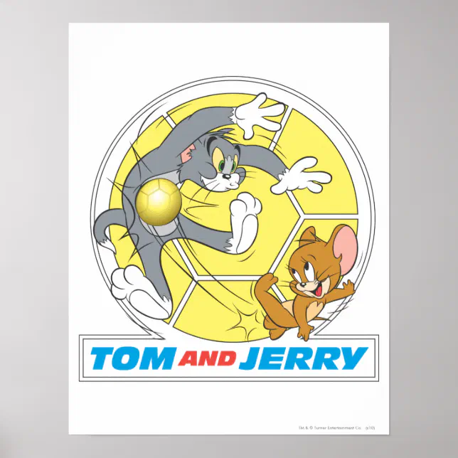Tom and Jerry Soccer (Football) 8 Poster | Zazzle
