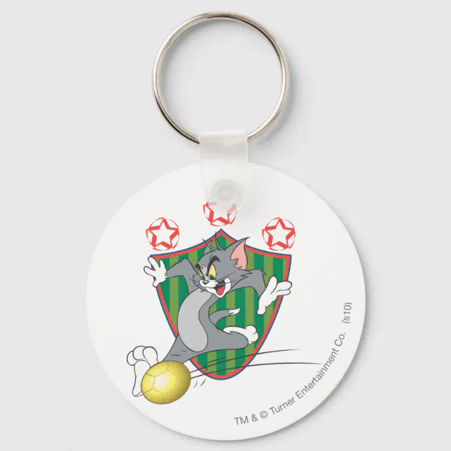 Tom and Jerry Soccer (Football) 9 Keychain | Zazzle