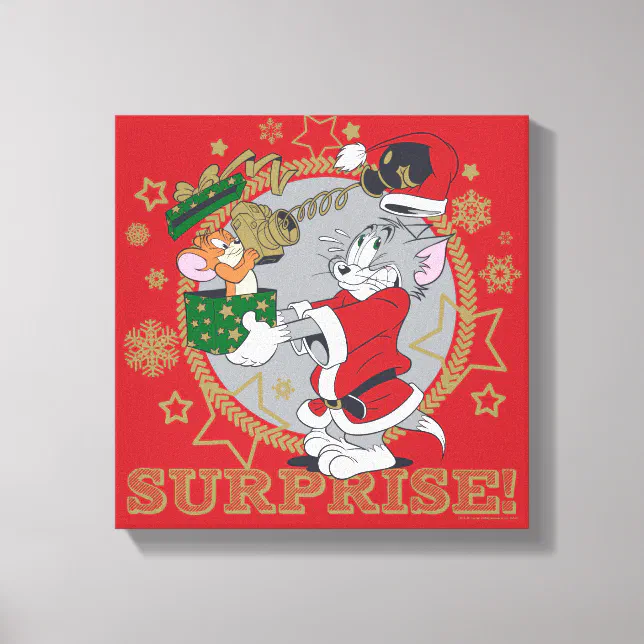 Tom and Jerry Surprise Gift Canvas Print | Zazzle