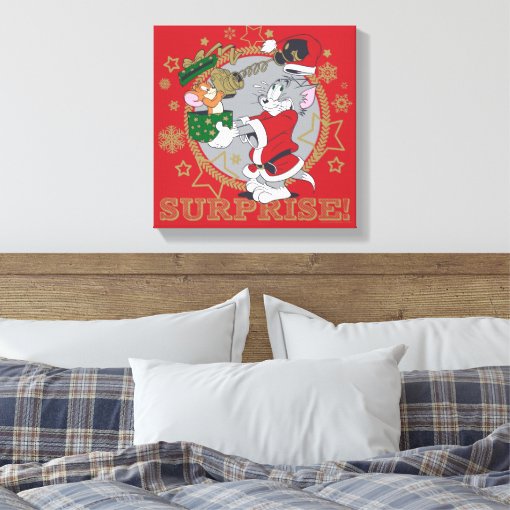 Tom and Jerry Surprise Gift Canvas Print | Zazzle
