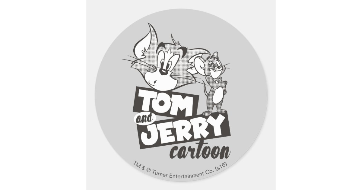 Tom And Jerry | Tom And Jerry Cartoon Classic Round Sticker | Zazzle