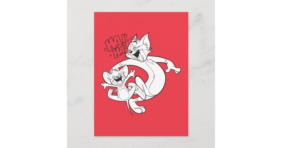 Tom And Jerry | Tom And Jerry Laughing Postcard | Zazzle