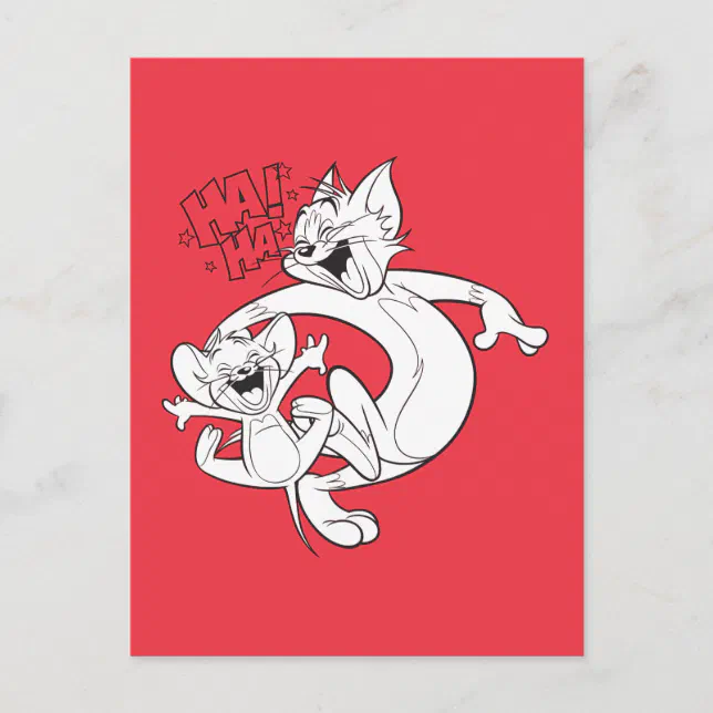Tom And Jerry | Tom And Jerry Laughing Postcard | Zazzle