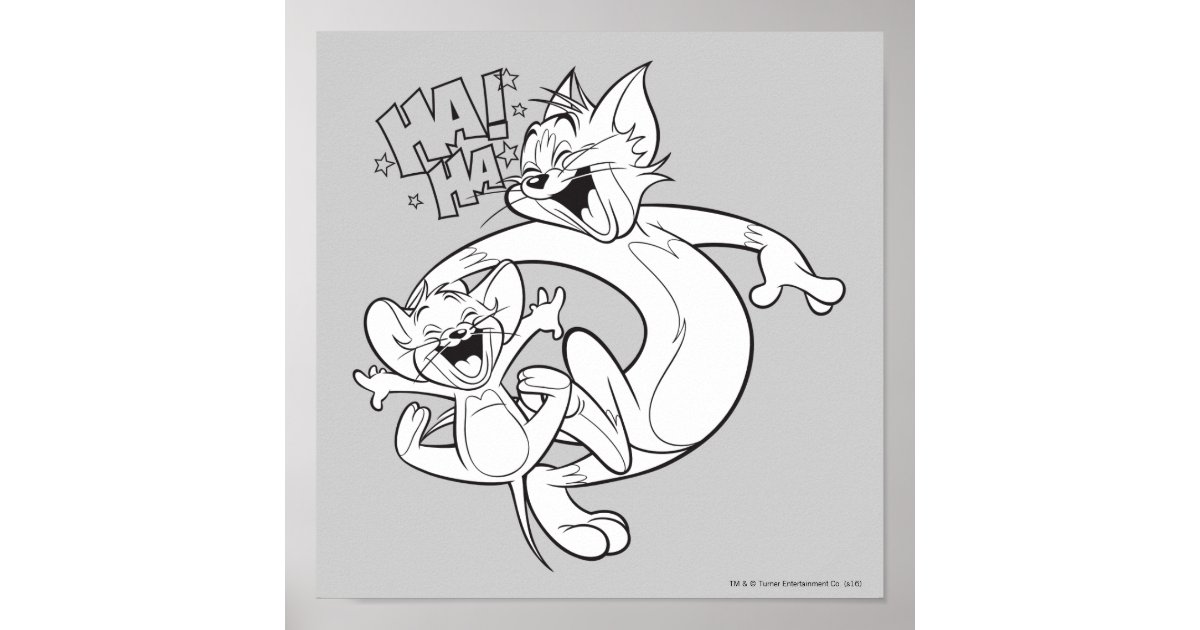 Tom And Jerry | Tom And Jerry Laughing Poster | Zazzle