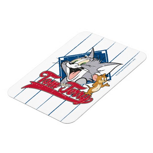 Tom And Jerry | Tom And Jerry On Baseball Diamond Magnet | Zazzle