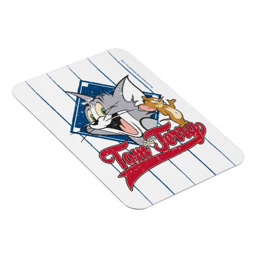 Tom And Jerry | Tom And Jerry On Baseball Diamond Magnet | Zazzle